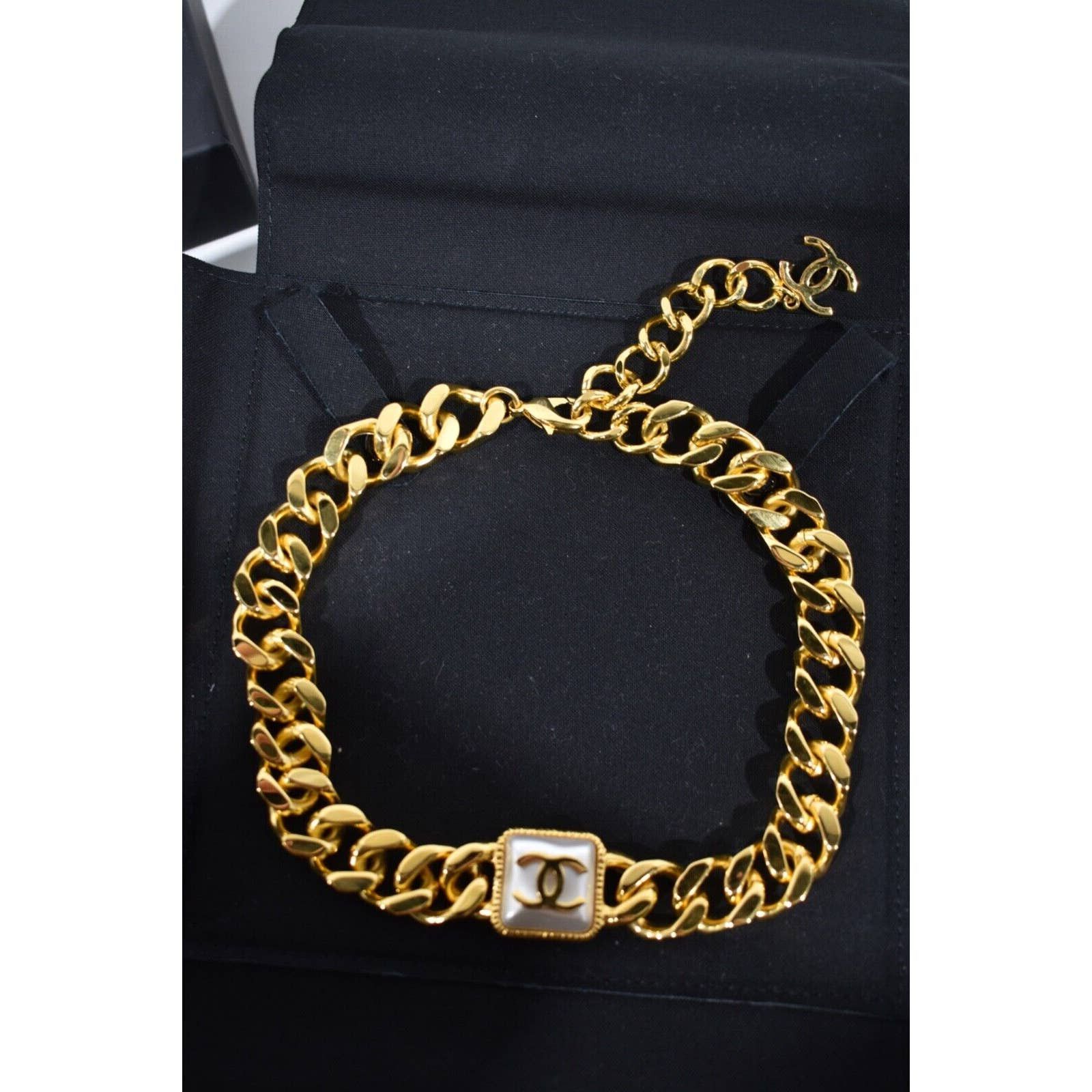 Chanel Chanel REV Gold Cuban Link Chain XL Pendant Necklace | Grailed