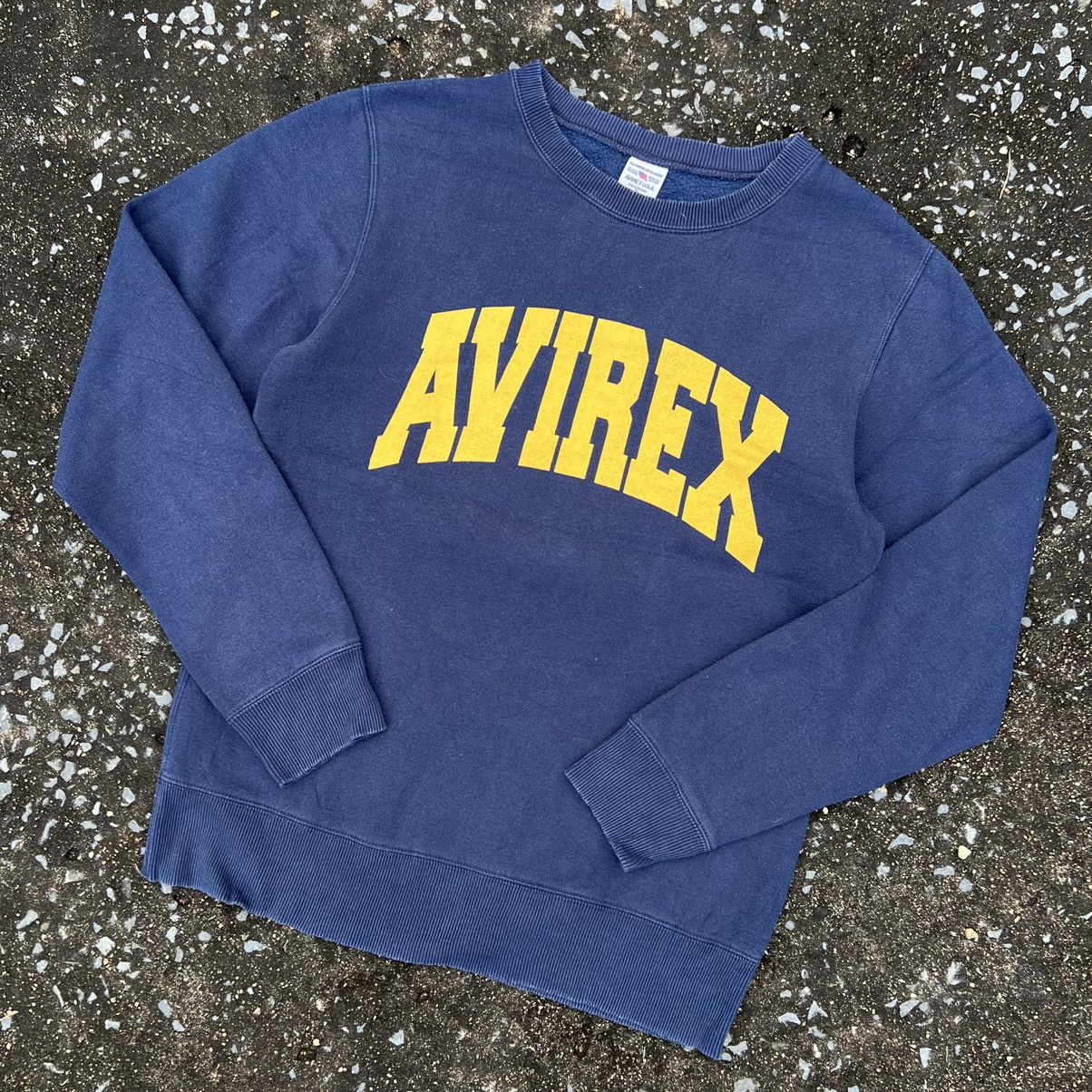 Avirex × Avirex Varsity Jacket × Military Avirex USA arc logo sweater ...
