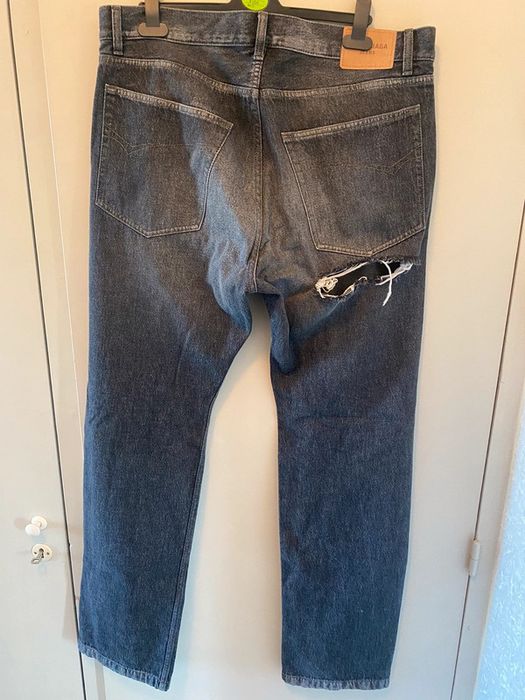 Balenciaga Ripped Straight Leg Denim 2021 | Grailed