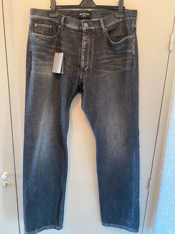 Balenciaga Ripped Straight Leg Denim 2021 | Grailed