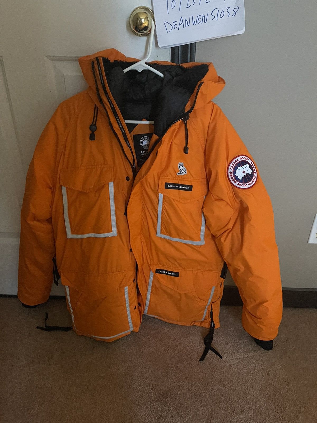 Canada Goose × Octobers Very Own Canada Goose X OVO Parka Orange Size L ...