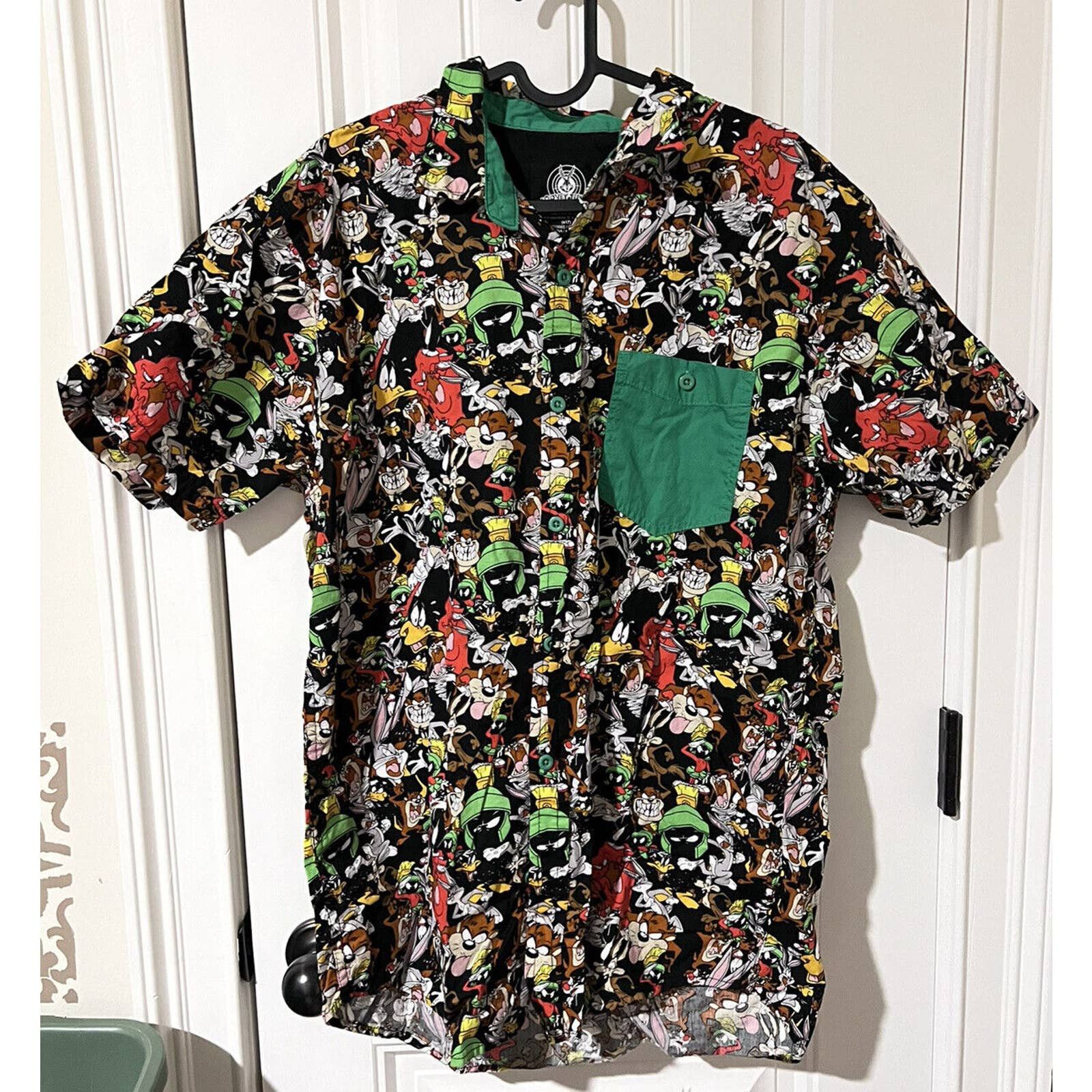 Warner Bros Warner Bros Looney Tunes Button Front Shirt All Over Print ...