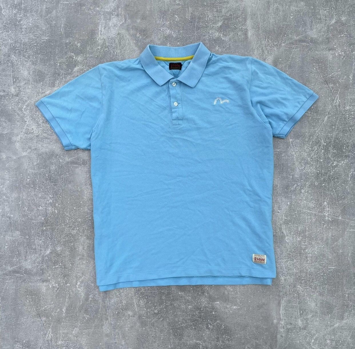 Evisu BABY BLUE EVISU POLO TEE T-SHIRT | Grailed