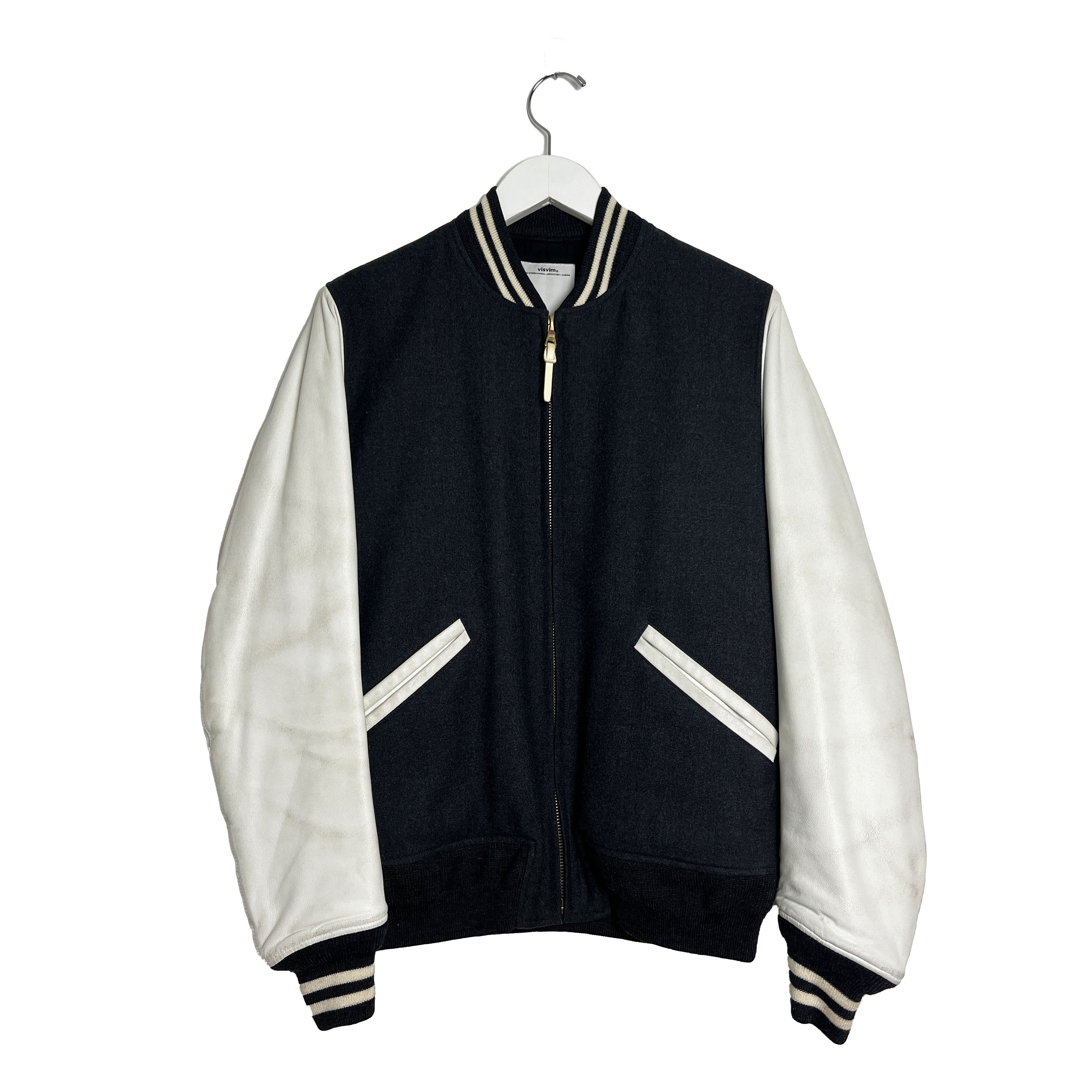 Visvim GORE-TEX Insulated Leather Varsity Jacket | Grailed