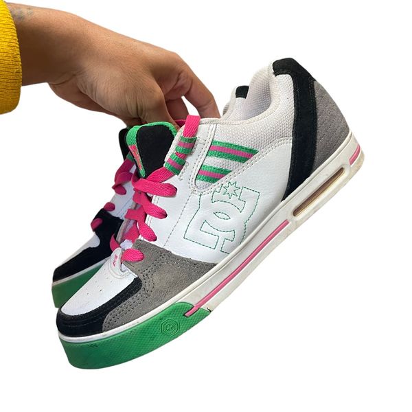 Vintage Vintage y2k Fat DC Shoes Green Pink Womens 7.5 | Grailed