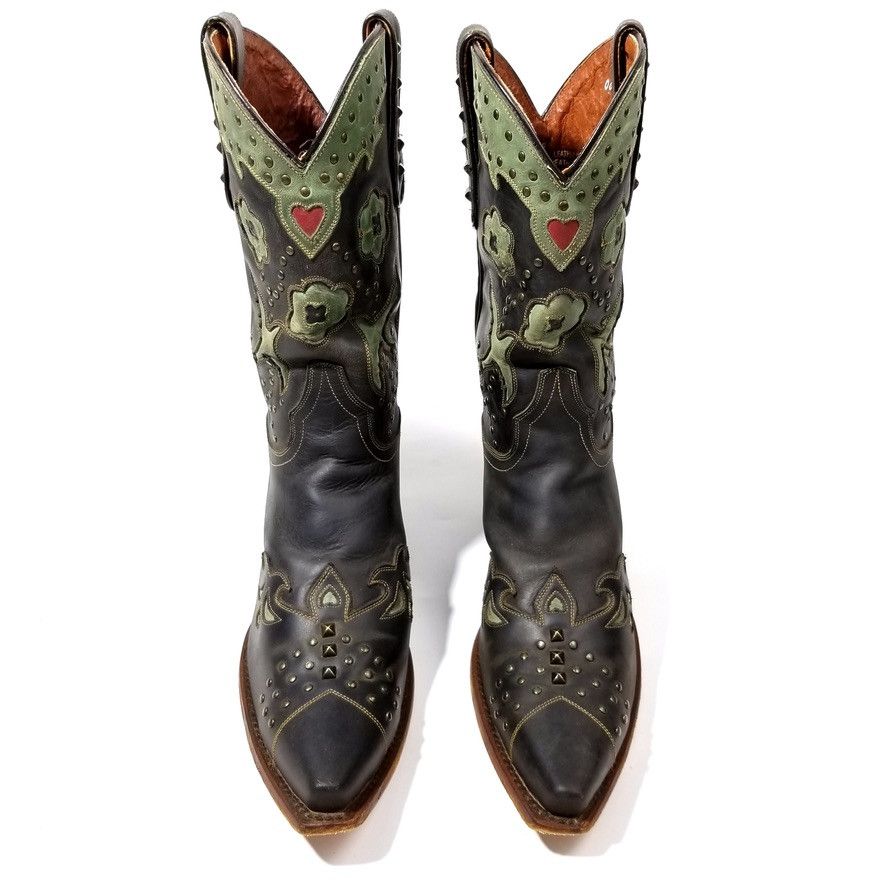 Dan Post Western Boot Dan Post Cowgirl Black / Teal Blue Bird Stud ...