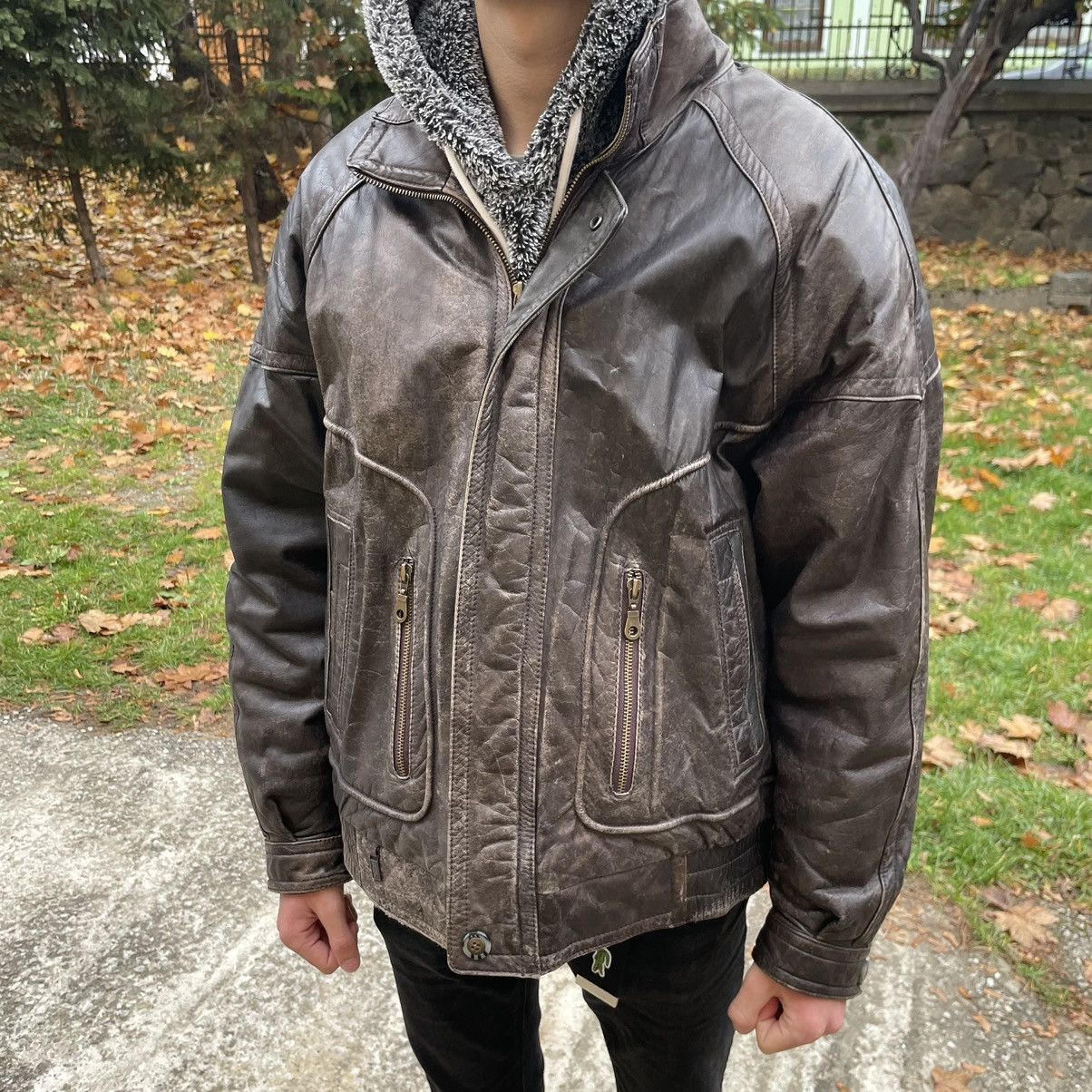Leather Jacket Itallo echtes leder leather vintage jacket | Grailed