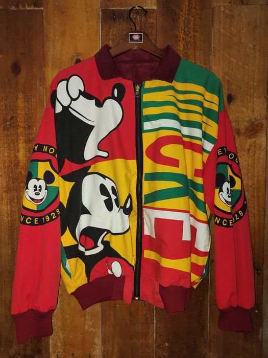 Vintage Mickey Mouse Jacket Bomber 2 sided | Grailed