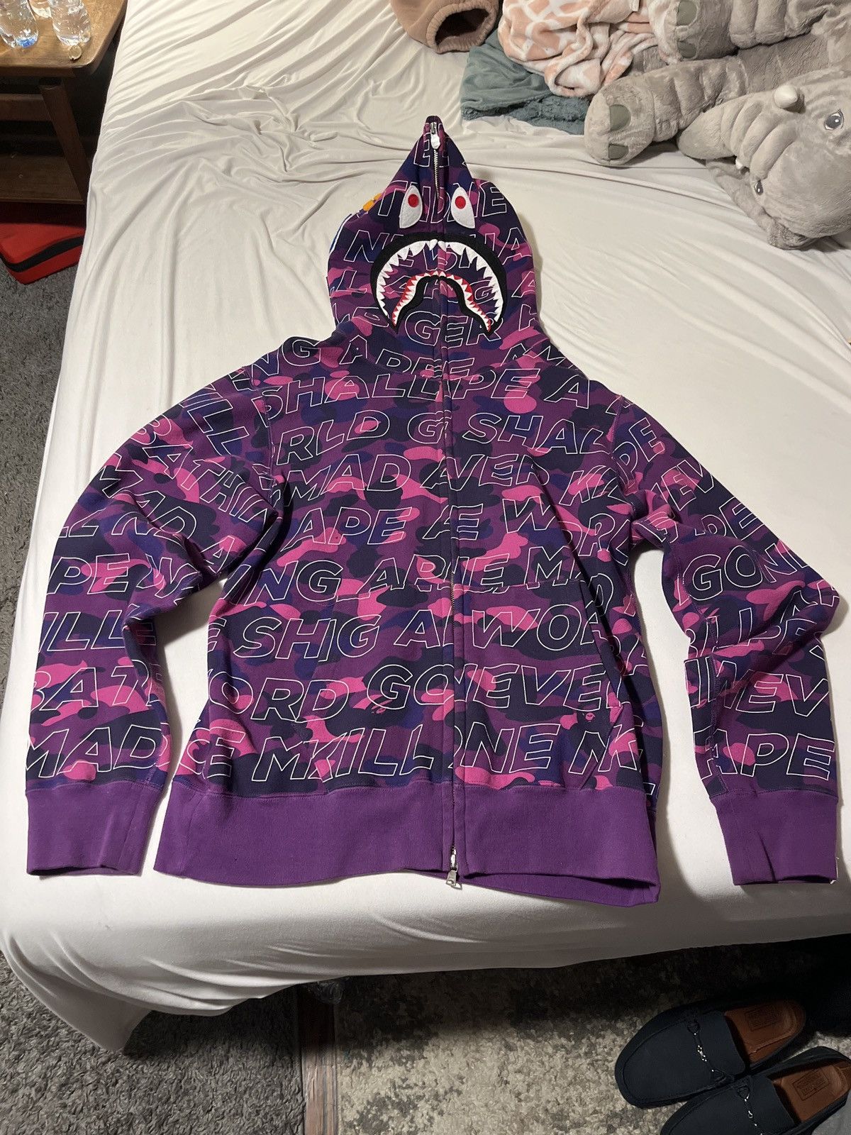 Bape Bape Full zip up A Bathing Ape “World Gone Mad” | Grailed