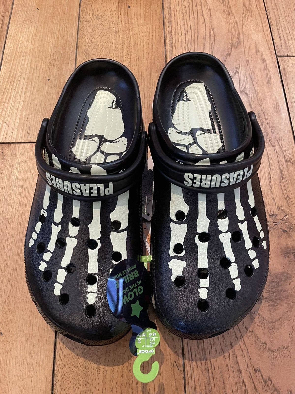 Crocs Crocs Classic Clog x Pleasures Skeleton Glow | Grailed