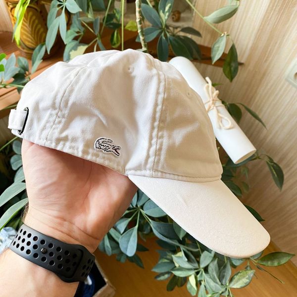 Vintage Lacoste Vintage White Logo Adjustable Cap hat | Grailed