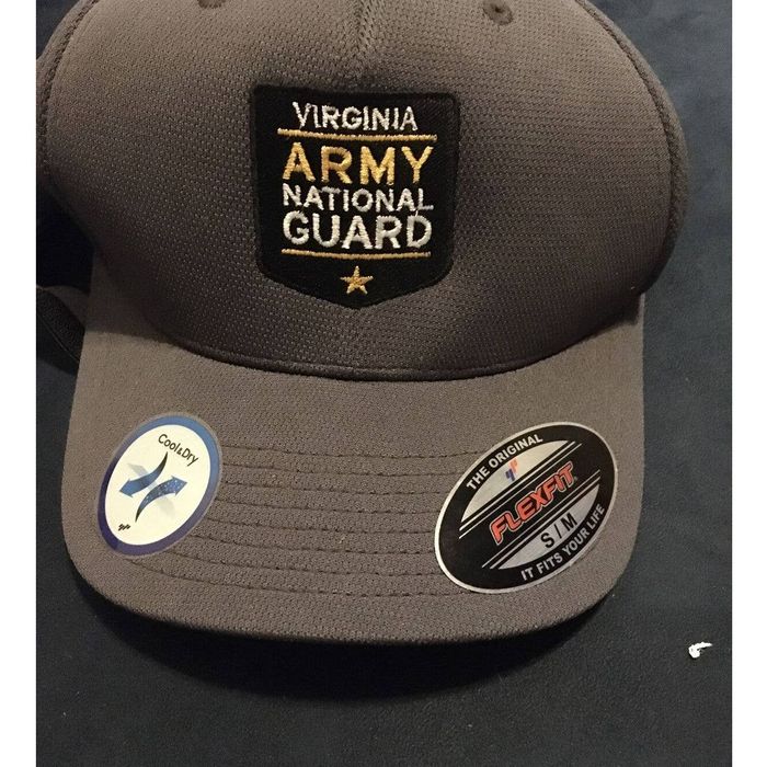 Other Vintage Virginia Army National Guard Hat Gray S/M Fitted Cap ...