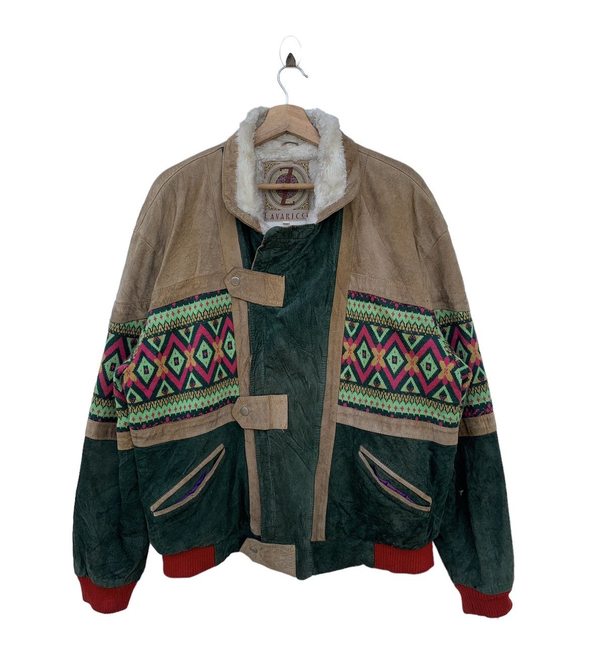 Other Vintage Cavaricci Navajo Aztec Bomber Jacket | Grailed