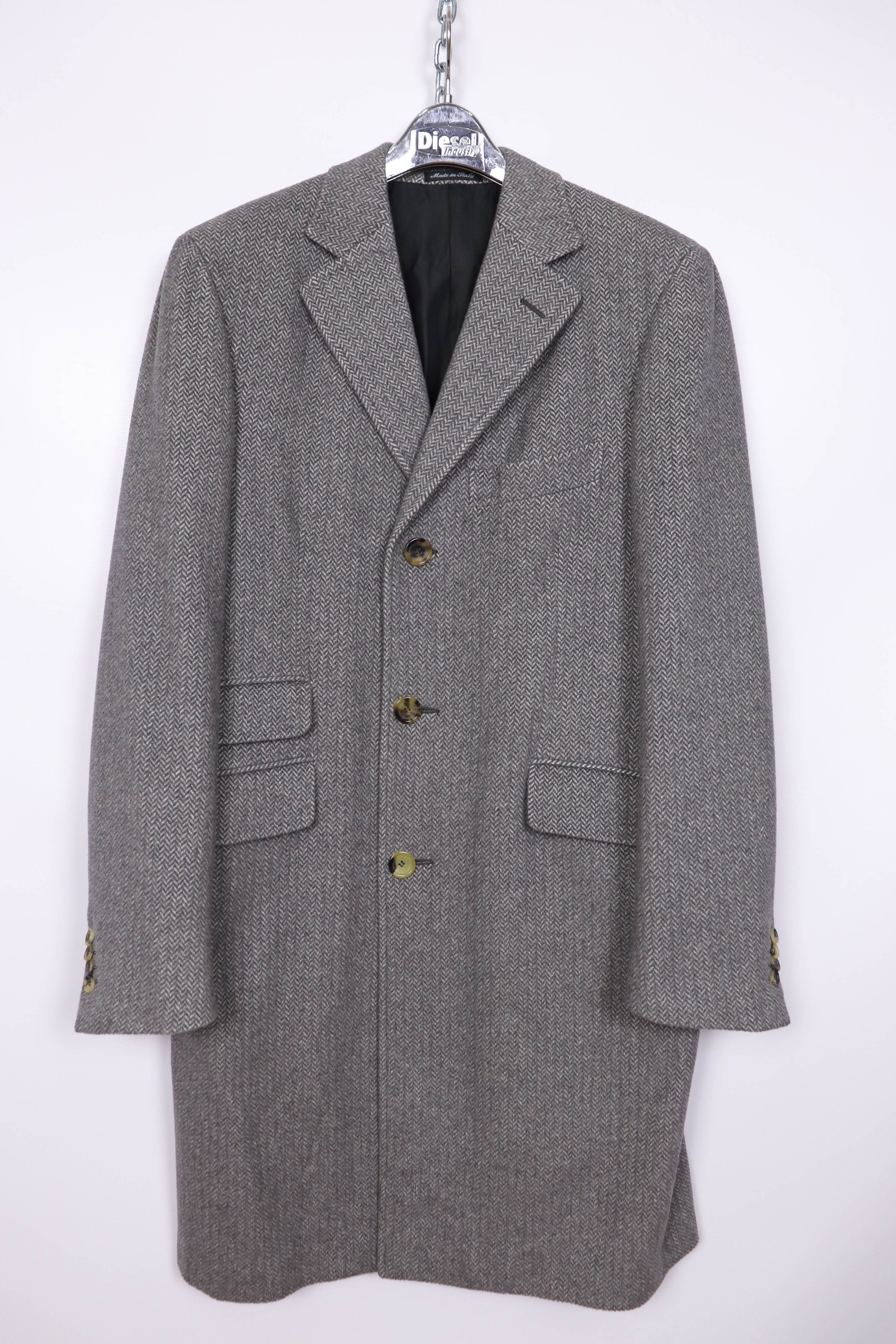 Pal Zileri Pal Zileri Rare Extra Soft Made in Italy Grey Wool Coat ...