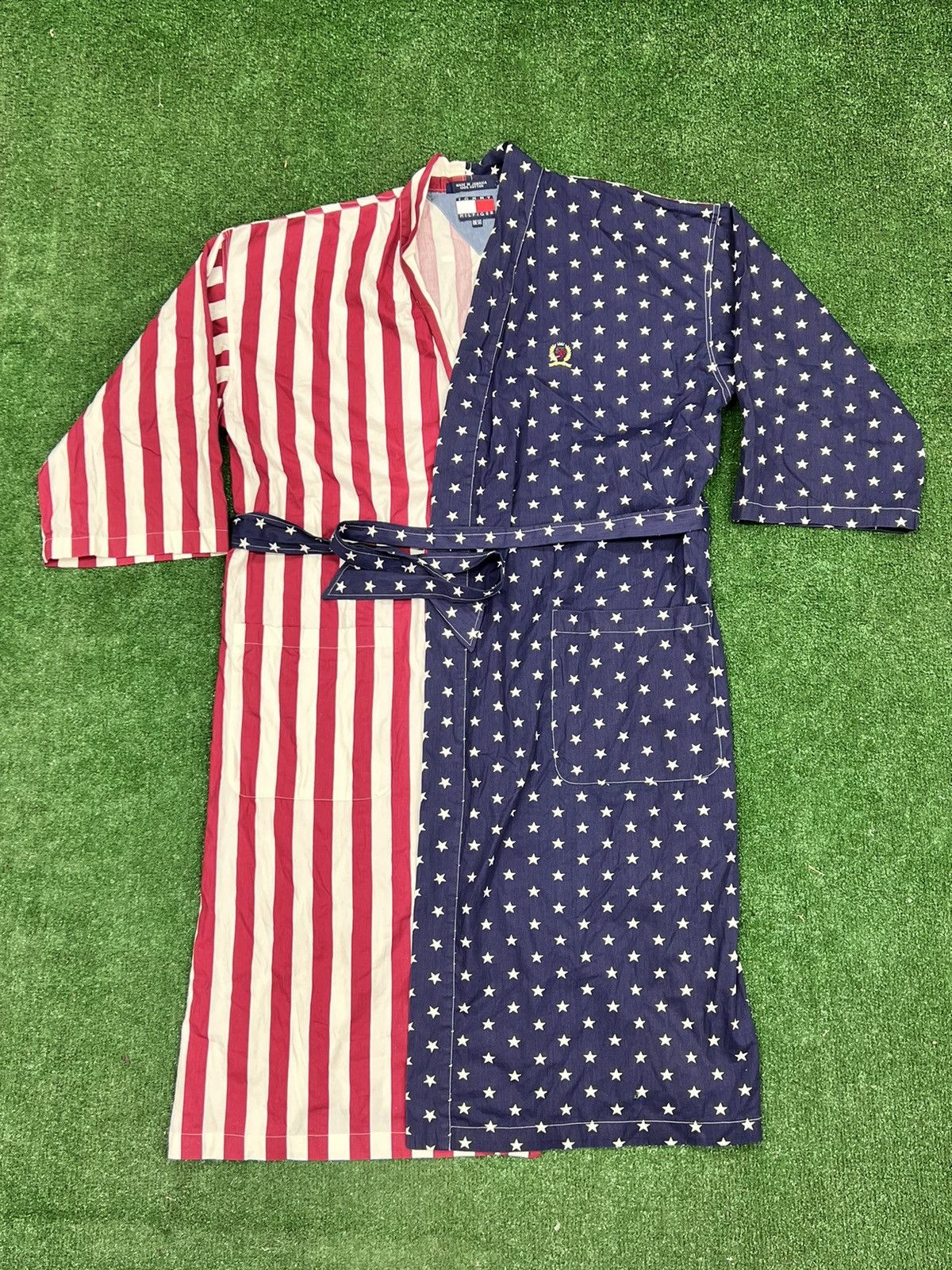 Vintage 90s Tommy Hilfiger American Flag Robe | Grailed