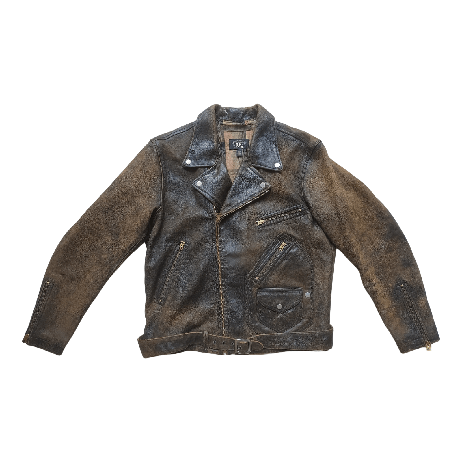 RRL Ralph Lauren Double RL Leather Biker Jacket | Grailed