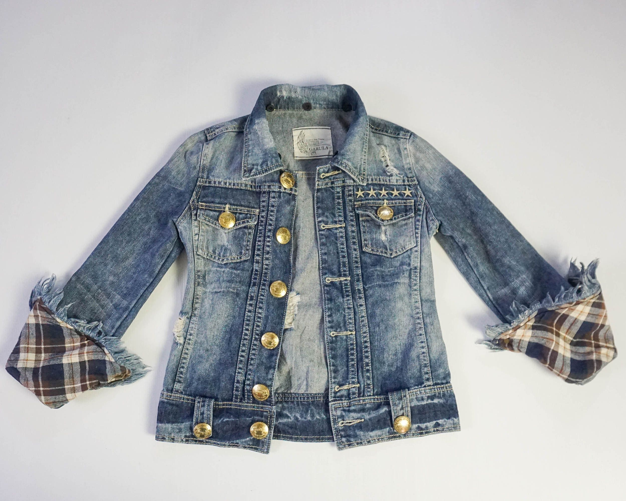 Distressed Denim GARULA Ripped & Distressed Denim Jacket | Grailed