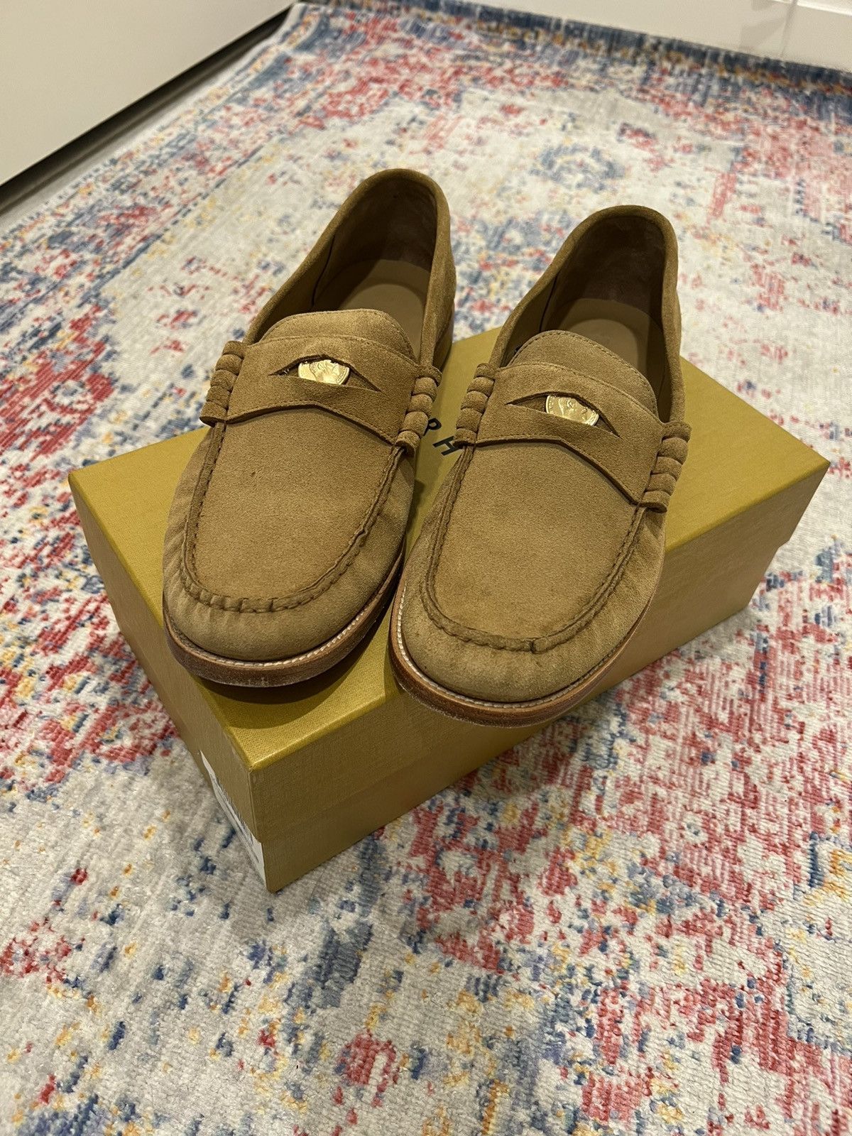 Rhude Rhude Suede Penny Loafers Tan | Grailed