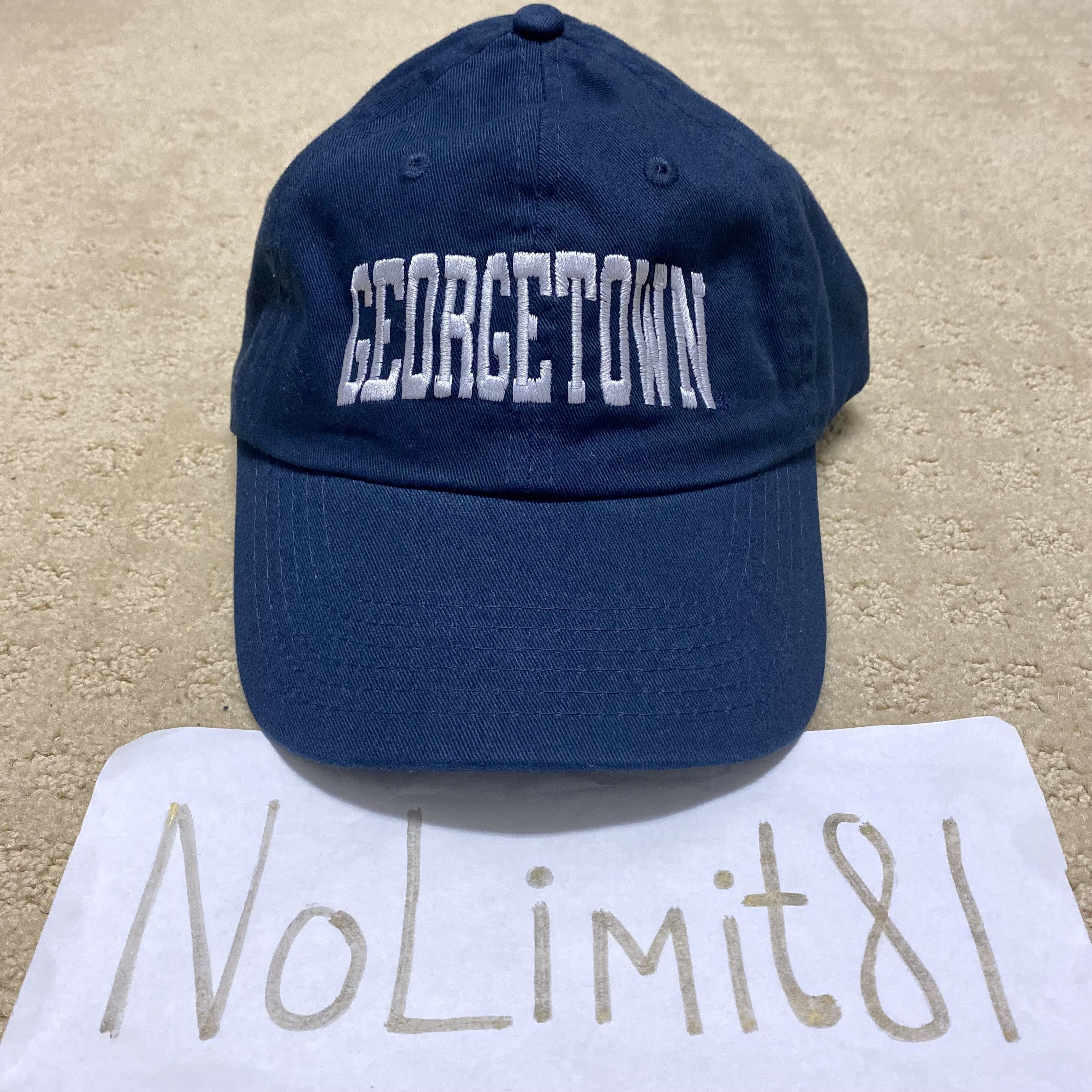 Vintage New Georgetown University Hoyas Blue Adjustable Cap Hat | Grailed