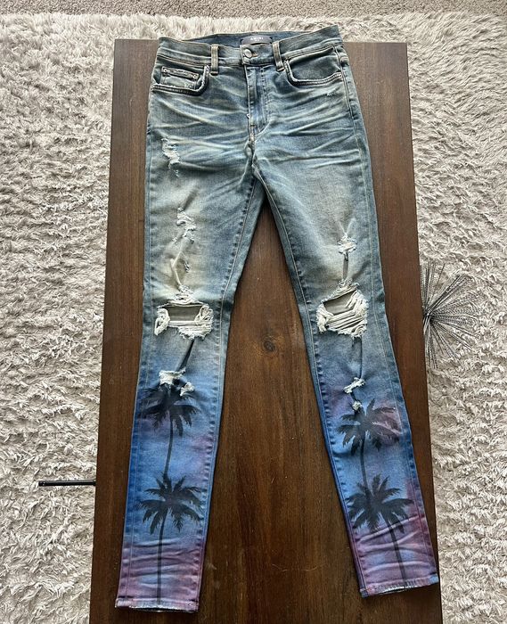 Amiri Amiri Palm Tree Jeans | Grailed