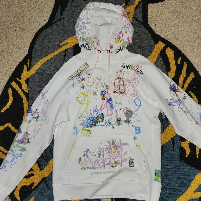 Drain Gang Bladee x Claire Barrow 333 Hoodie (White) | Grailed