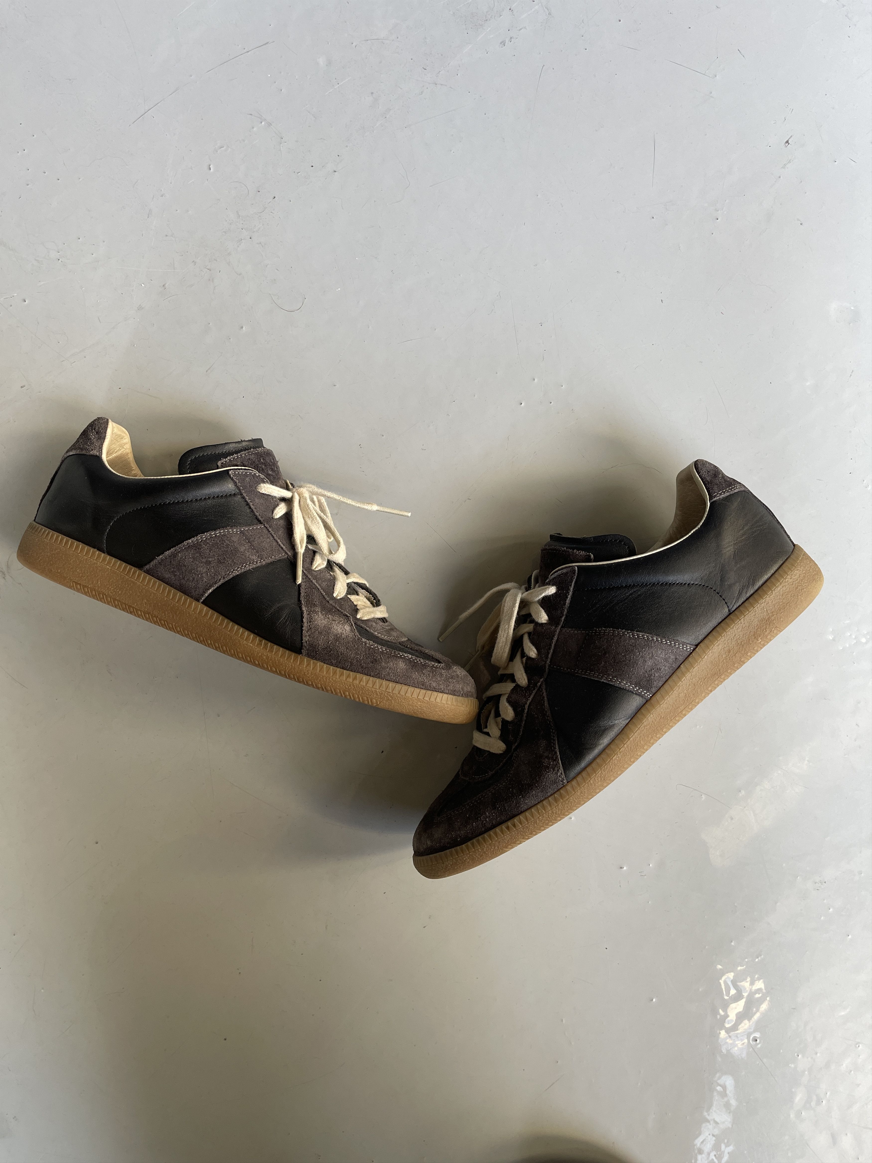 Maison Margiela Blue Leather Gats | Grailed