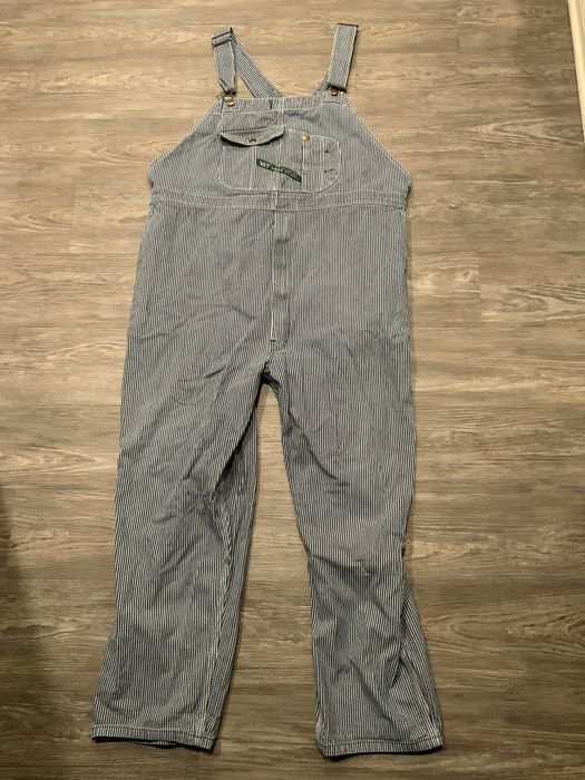 Vintage Key Imperial Hickory Striped Railroad Bib Denim Overalls | Grailed