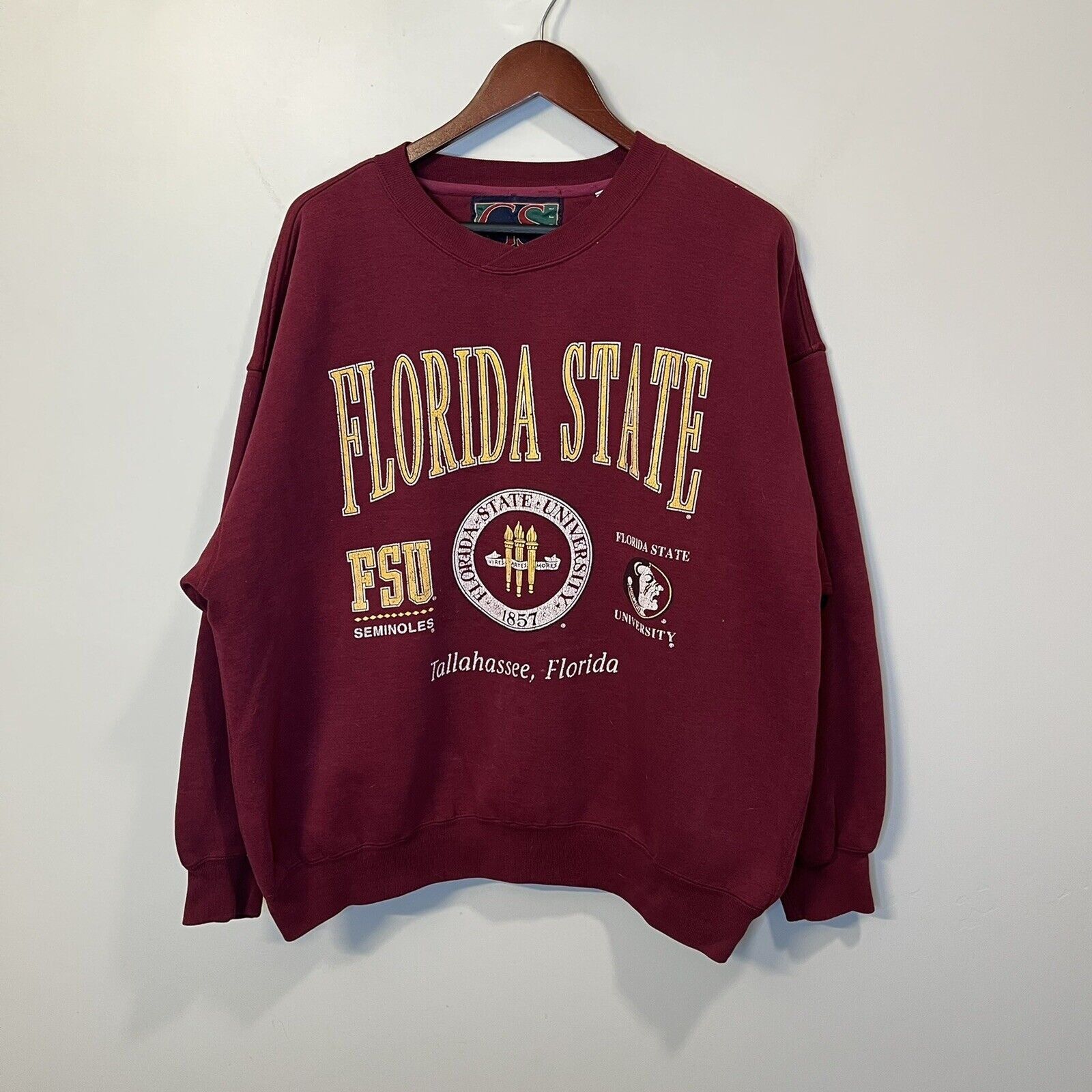 Vintage Vtg 90s FSU Florida State Seminoles Crewneck Sweater | Grailed