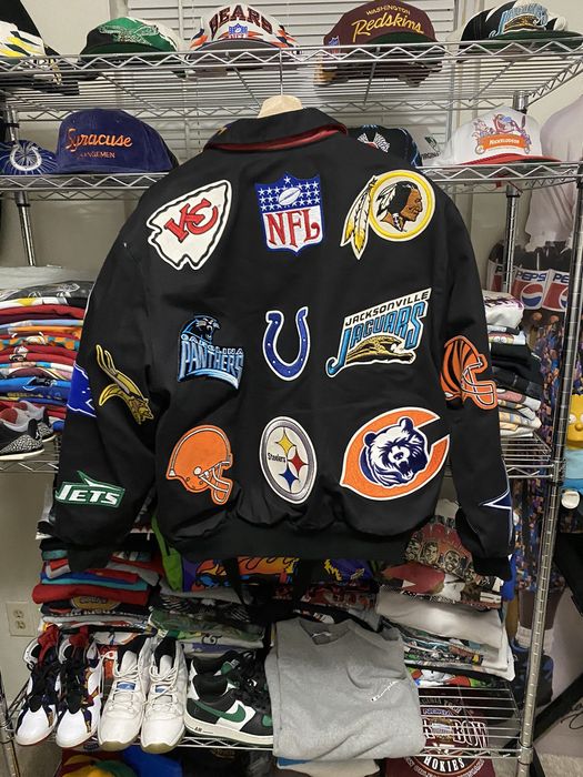 Vintage Vintage Jeff Hamilton NFL patches jacket | Grailed