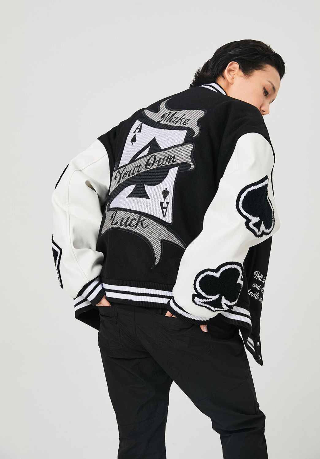 Japanese Brand × Streetwear × Vintage Varsity "Make your own luck ...