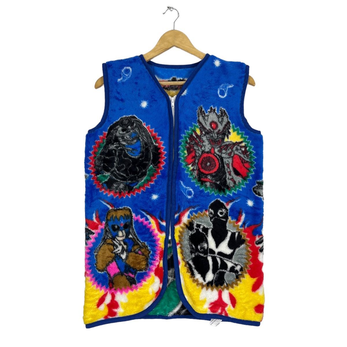 Nintendo Kamen Rider Action Cartoon Fleece Vest | Grailed