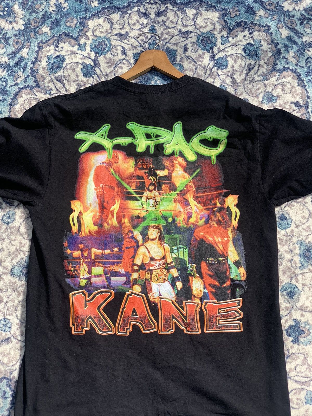 Streetwear × Wwe × Wwf WWF X Pac & Kane bootleg wrestling tee shirt ...