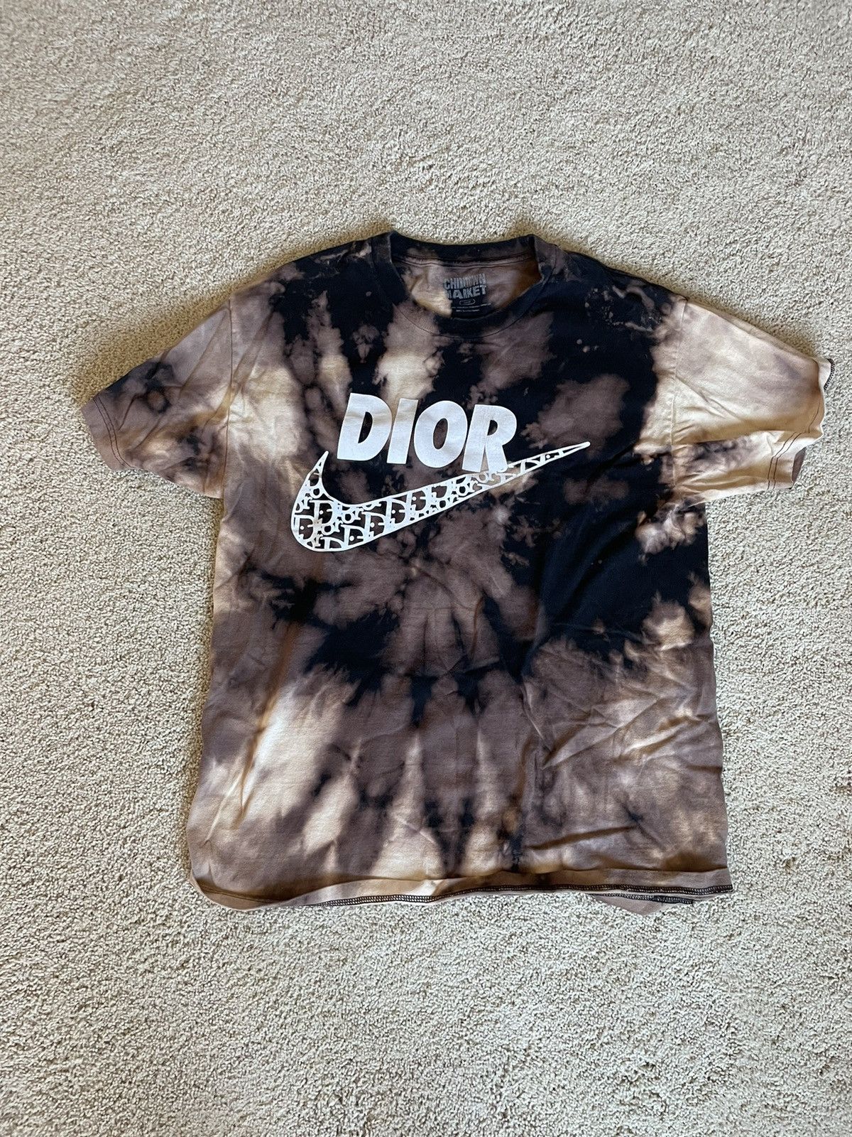 Custom × Market Chinatown Market Bootleg Dior x Nike (Custom Bleach Dye ...
