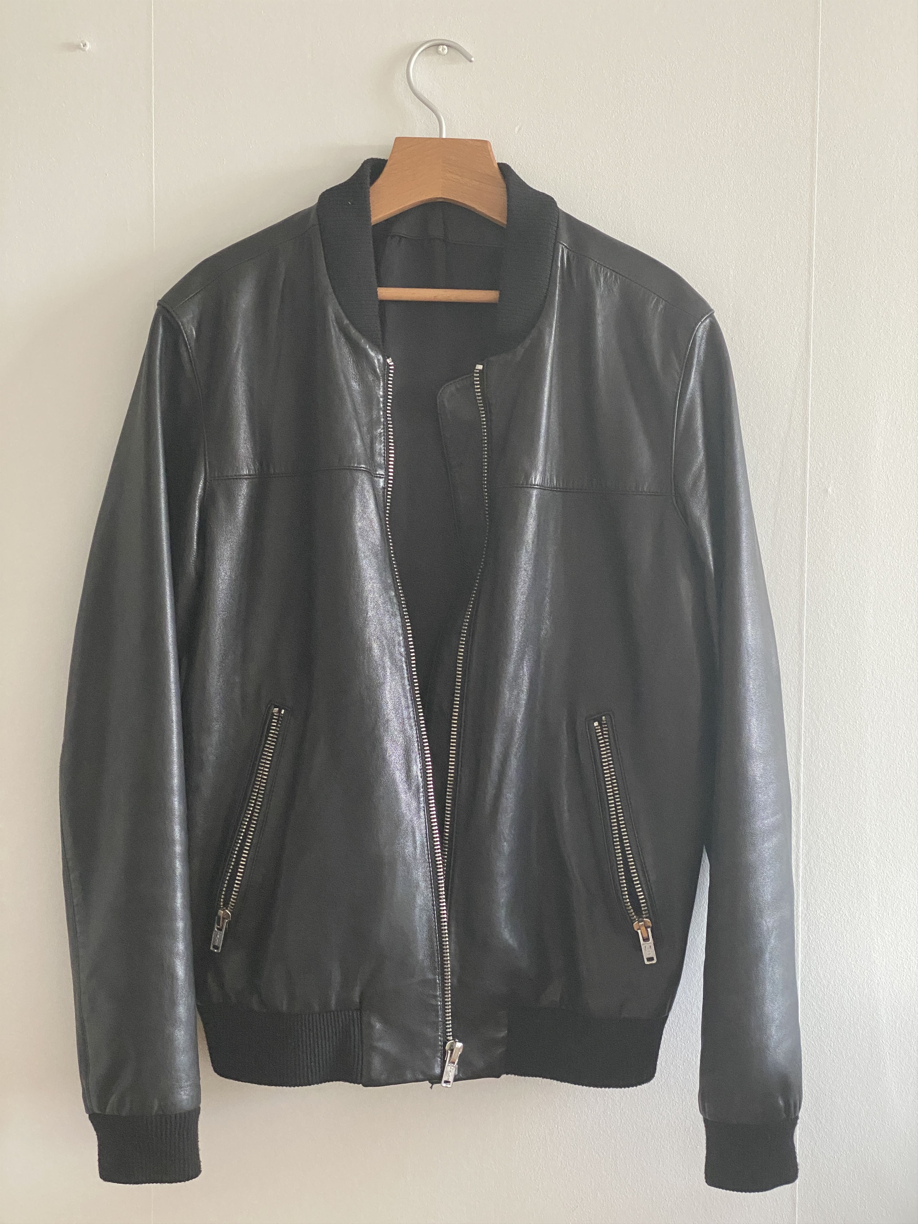 Blk Dnm Leather Bomber Jacket | Grailed