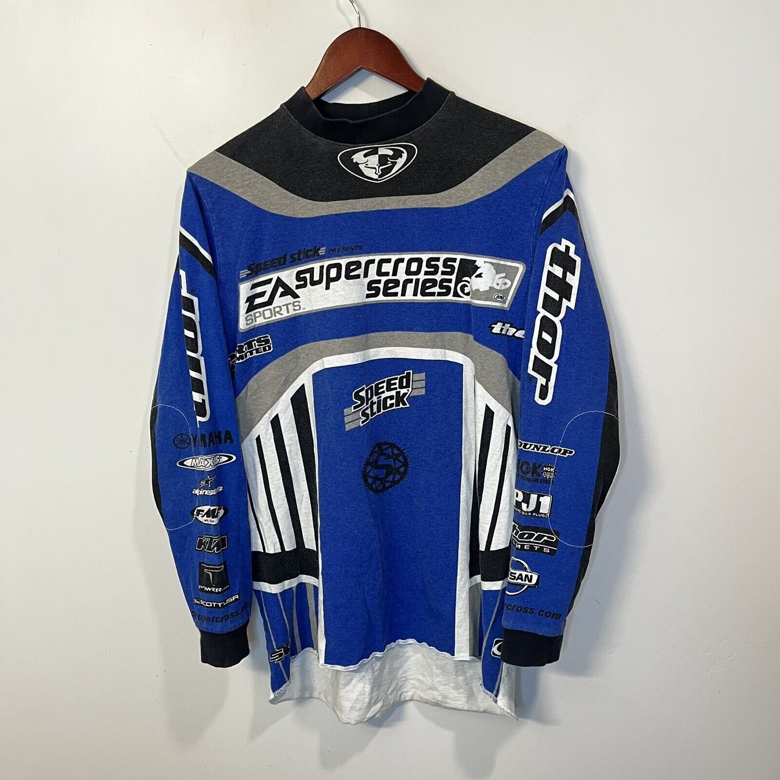 Vintage VTG 90s Motorsports EA Sports Supercross Series BLUE Jersey ...