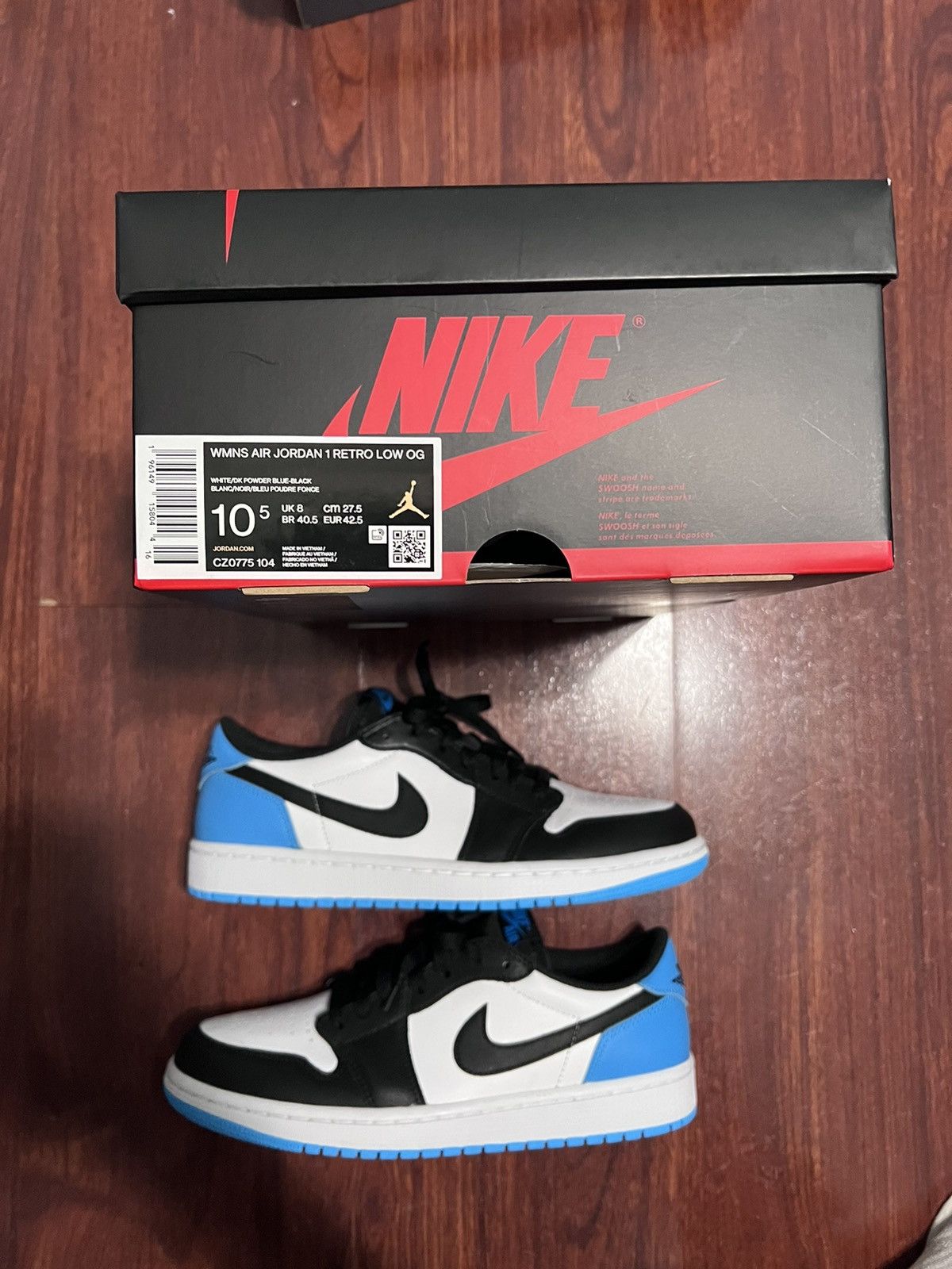 Jordan Brand × Nike Jordan 1 Low OG Powder UNC Blue | Grailed
