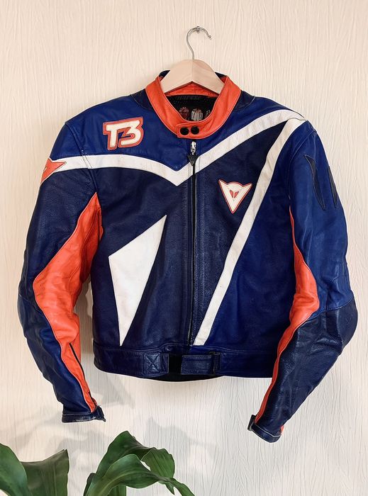 Vintage 90s Vintage Dainese T3 Leather MOTO Jacket | Grailed