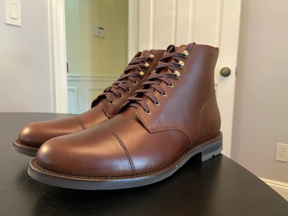 J.Crew Kenton Leather Cap Toe Boot | Grailed