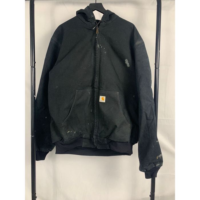 Carhartt Vintage Carhartt Canvas 125 Faded Black Jacket Thermal Lined ...