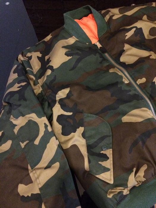 Vintage Oversized Camo Bomber Jacket used by raf simons | Grailed