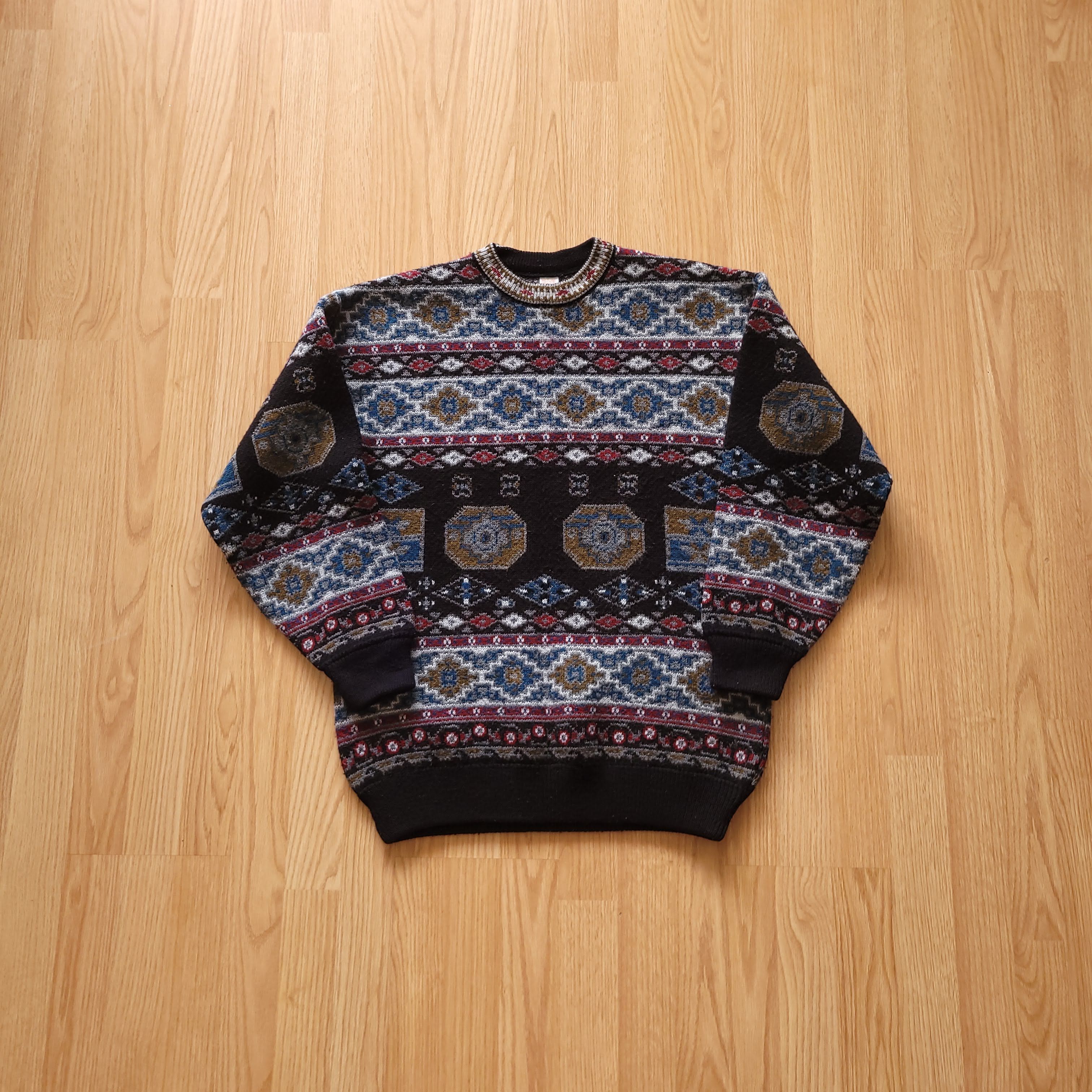 Coloured Cable Knit Sweater × Vintage Vintage heavy turkish sweater ...