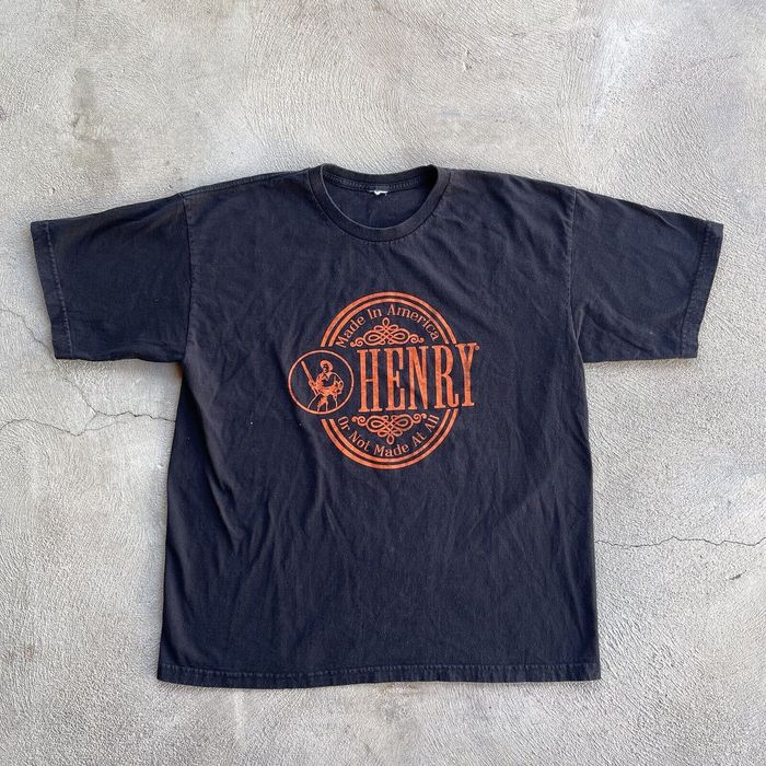 Vintage Henry Rifle T Shirt Mens Large Black Cowboy Western Hunting ...