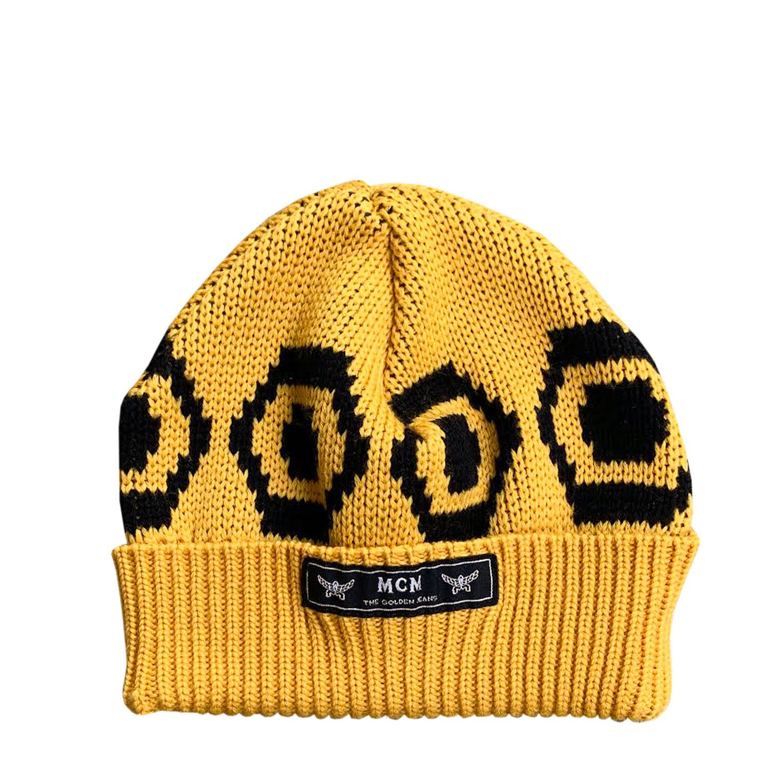 MCM Vintage MCM The Golden Jeans Yellow / Black Beanie | Grailed