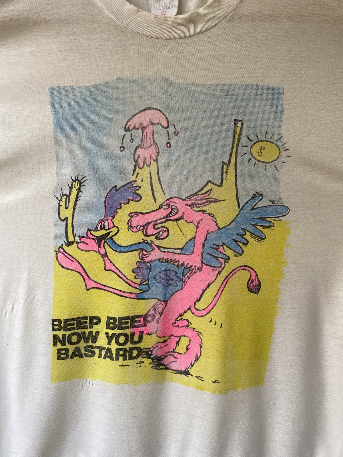 Warner Bros Vintage 80s very rare Beep Beep Now You Bastard | Grailed