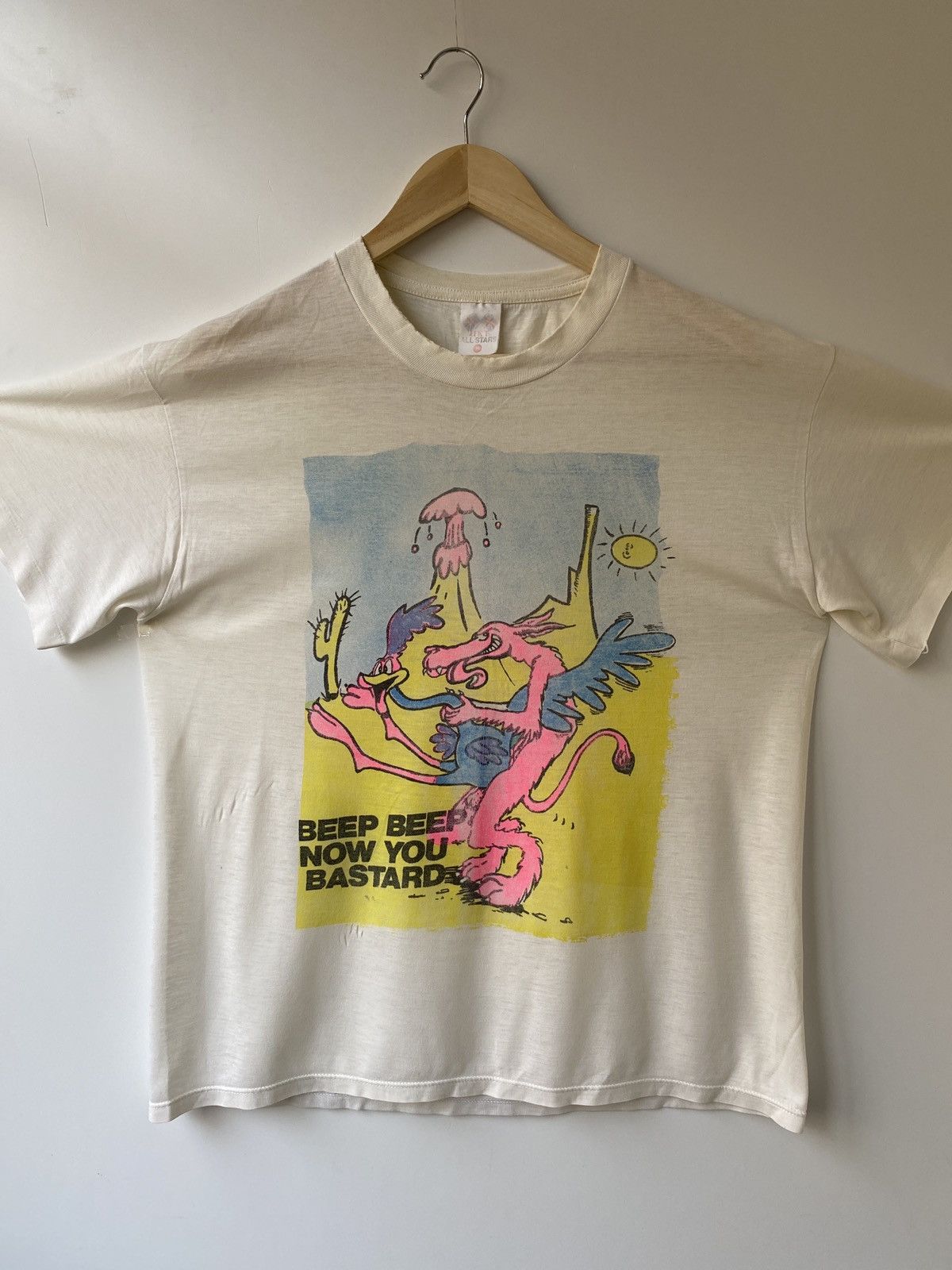 Warner Bros Vintage 80s very rare Beep Beep Now You Bastard | Grailed