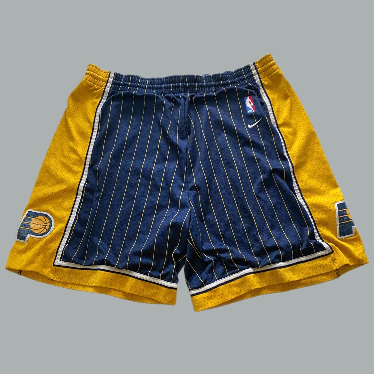NBA × Nike × Vintage Team Nike NBA Indiana Pacers Pin Stripe Shorts ...