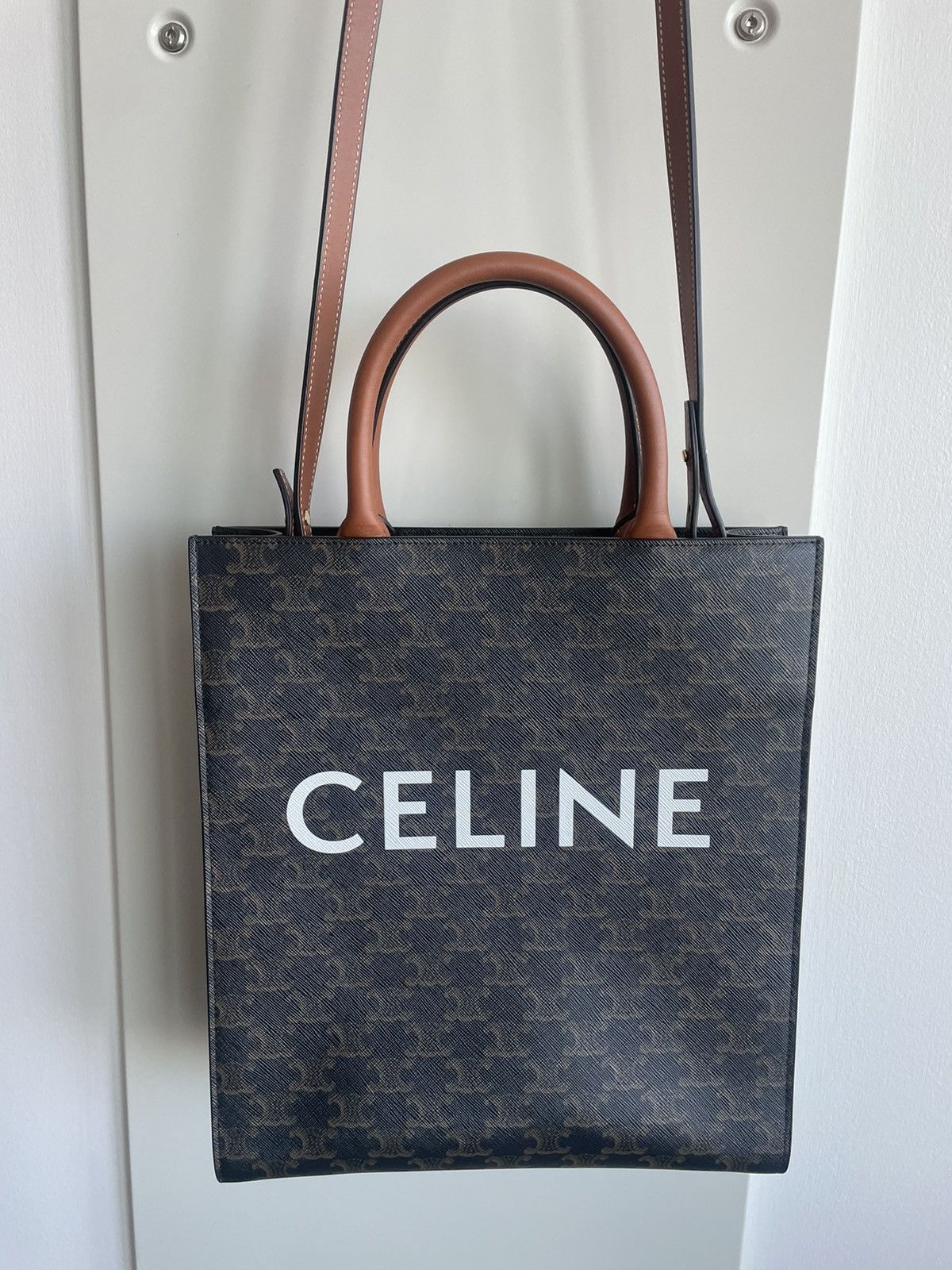Celine × Hedi Slimane Runway Limited Edition Brand New Celine Logo Tote ...