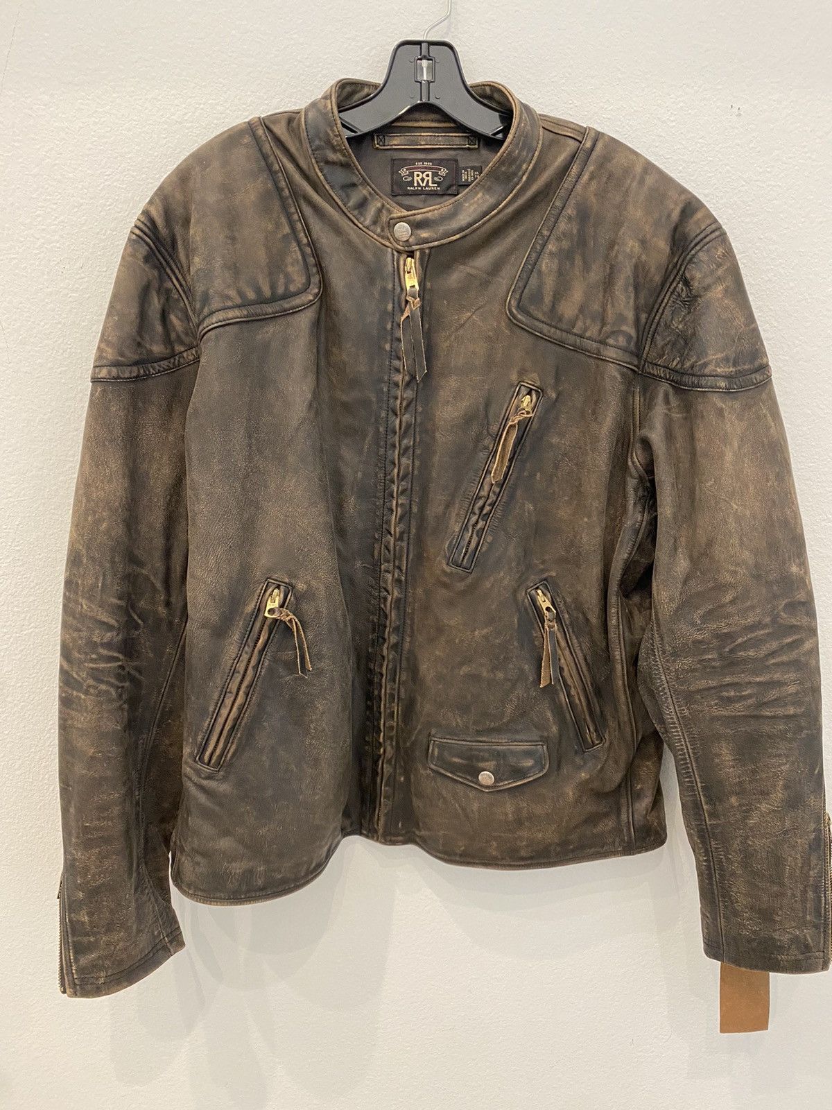 RRL Ralph Lauren RRL Slim Fit Leather Moto Jacket | Grailed