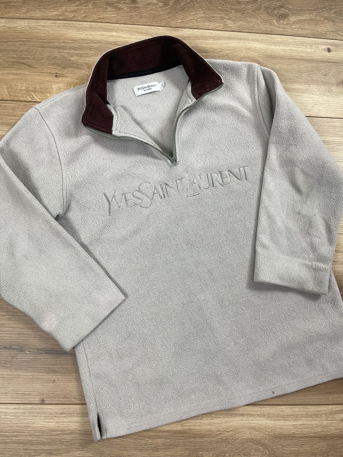 Vintage Yves saint Lauren vintage YSL fleece pullover jacket | Grailed