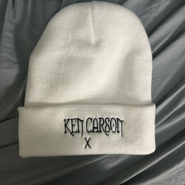 Actual Hate Ken Carson X Tour VIP Merch Beanie, White, Exclusive | Grailed